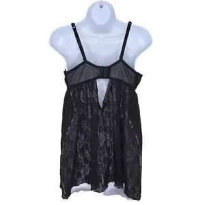 Cacique | Intimates & Sleepwear | Cacique Black Lace Babydoll Nighty ...